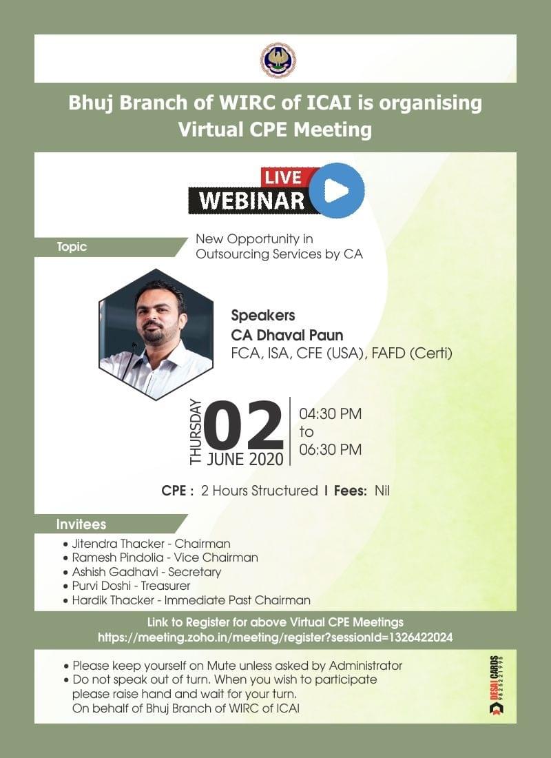Recording of CPE on New Opportunity in Outsourcing Services by ...
